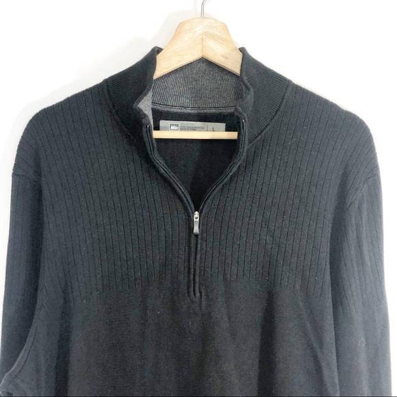 REI | Sweaters | Rei Outdoor 4 Zip Mens Sweater Large Black | Poshmark